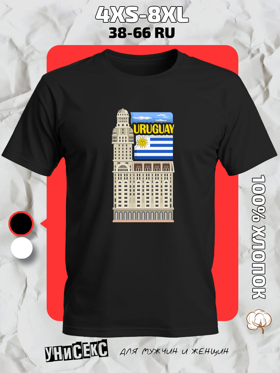 Футболка с принтом флагом Уругвая Дворец Сальво