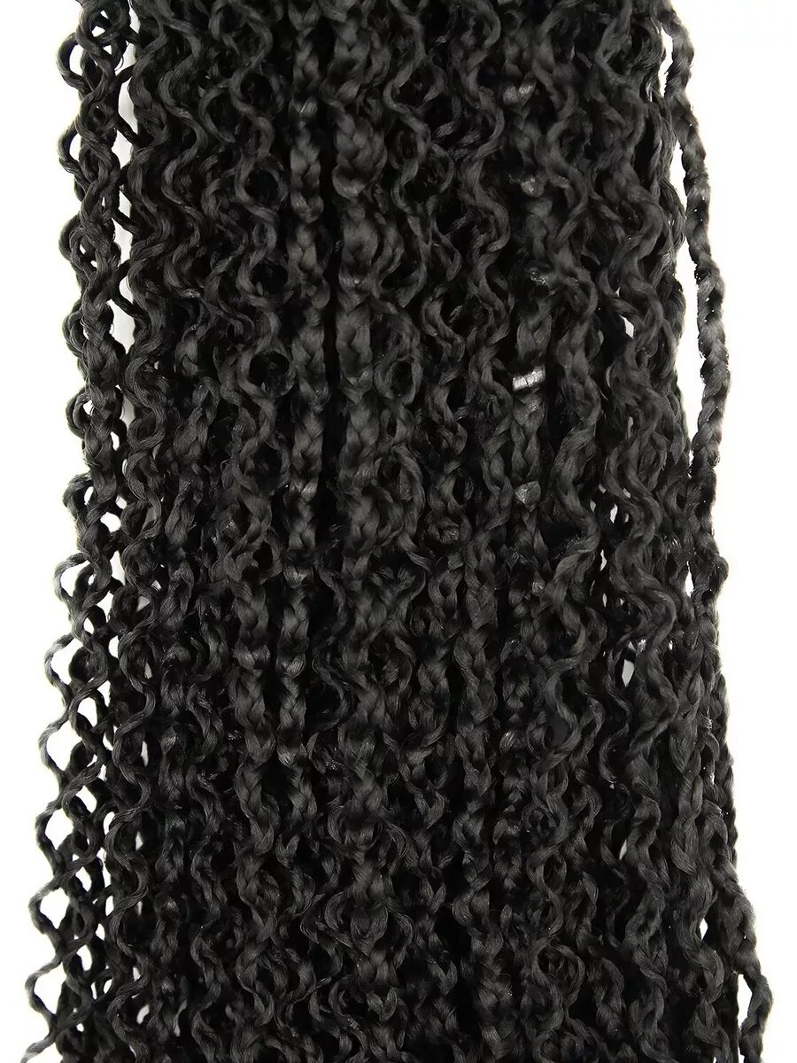 Зизи гофре для плетения "Hairshop", косички № 1, 110 см, 100г, черный