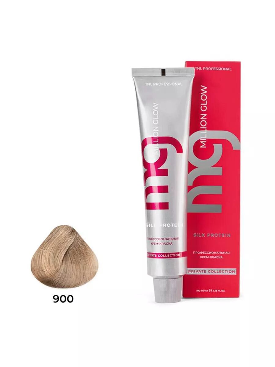 Крем-краска для волос Million glow Private collection Silk protein 900