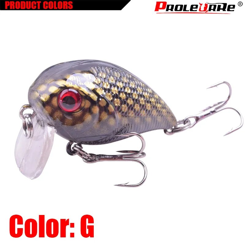 Проleurre Мини кренкбейт плавающий воблер 50 мм 7 г G