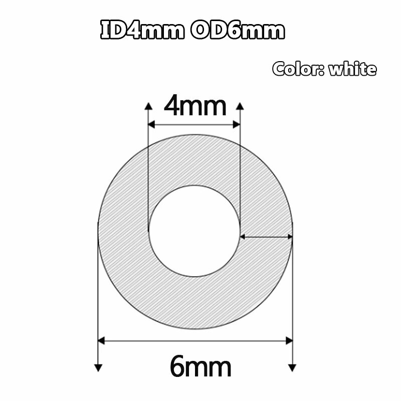 PTFE кольцо 4x6mm White