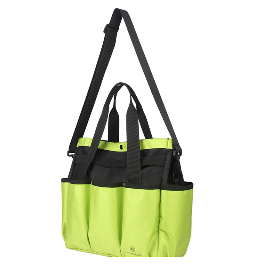 Durable Multipocket Garden Tote Storage Bag Oxford Cloth Tool Organizer With Shoulder Strap for Gardening Work