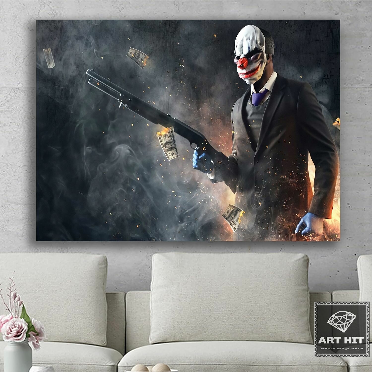 Джокер картина, Хит Леджер, 30х40 см.