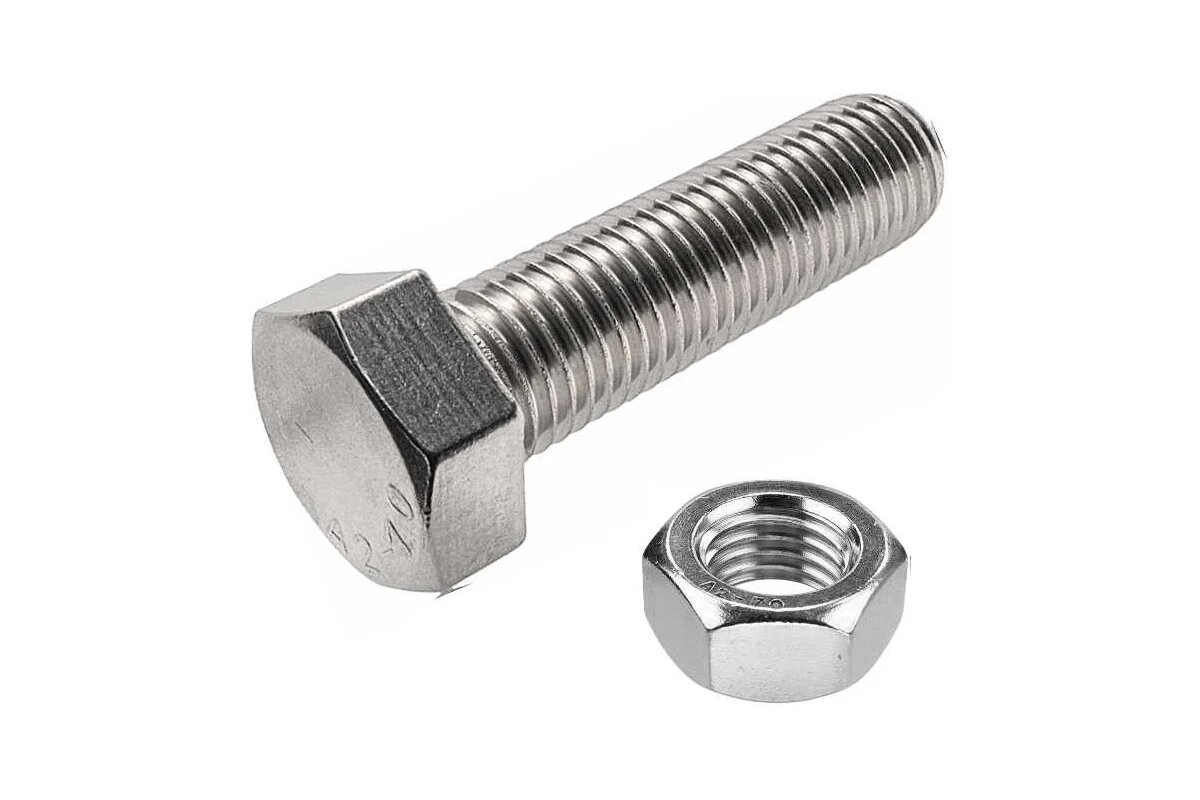 23 болта Болт нержавеющий М4x25 мм DIN 933 со стоп гайкой, 10 шт. 11466