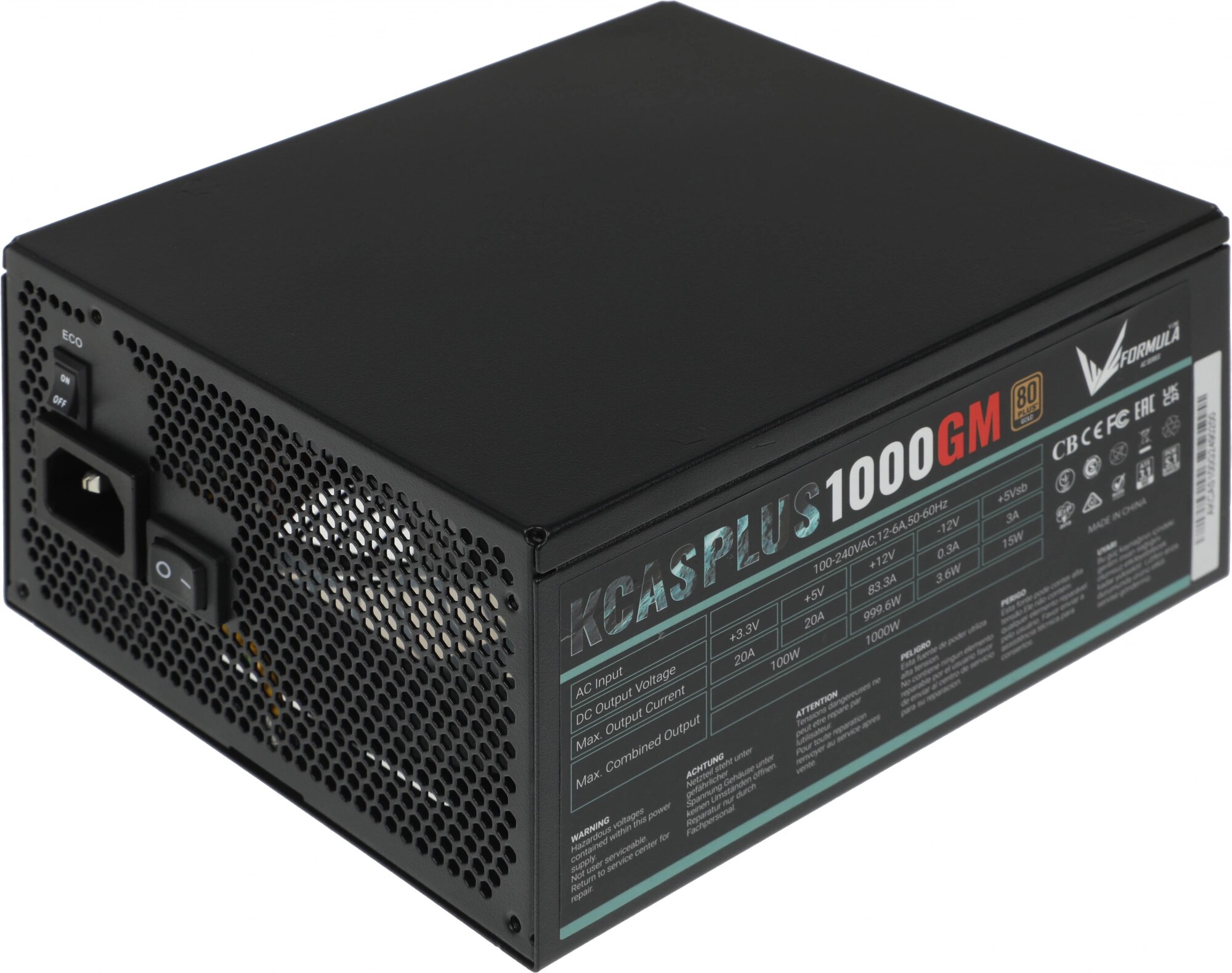 Блок питания Formula ATX 1000W AC KCAS PLUS 1000GM V2 8