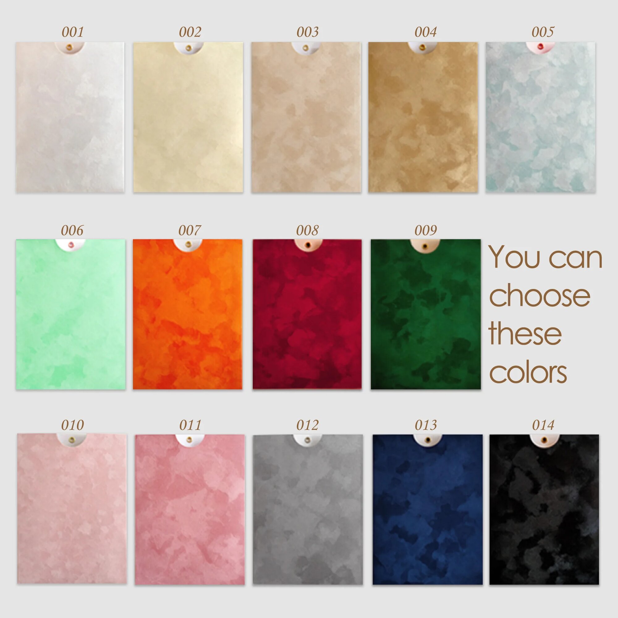 Персонализированная бежевая бархатная свадебная открытка 20 piece, Remarks Other colors