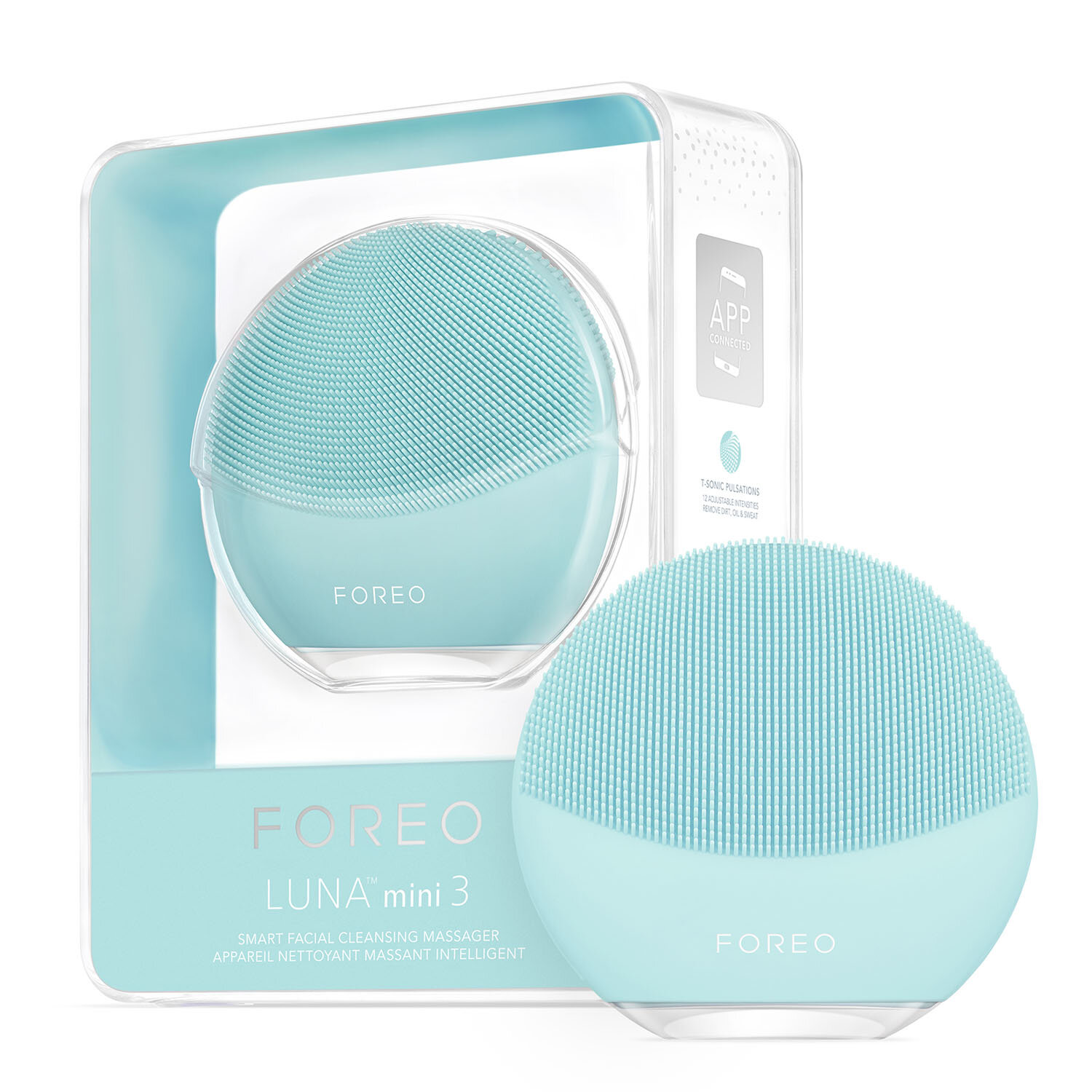 FOREO LUNA mini 3 Электрическая очищающая щеточка для лица для всех типов кожи, Mint
