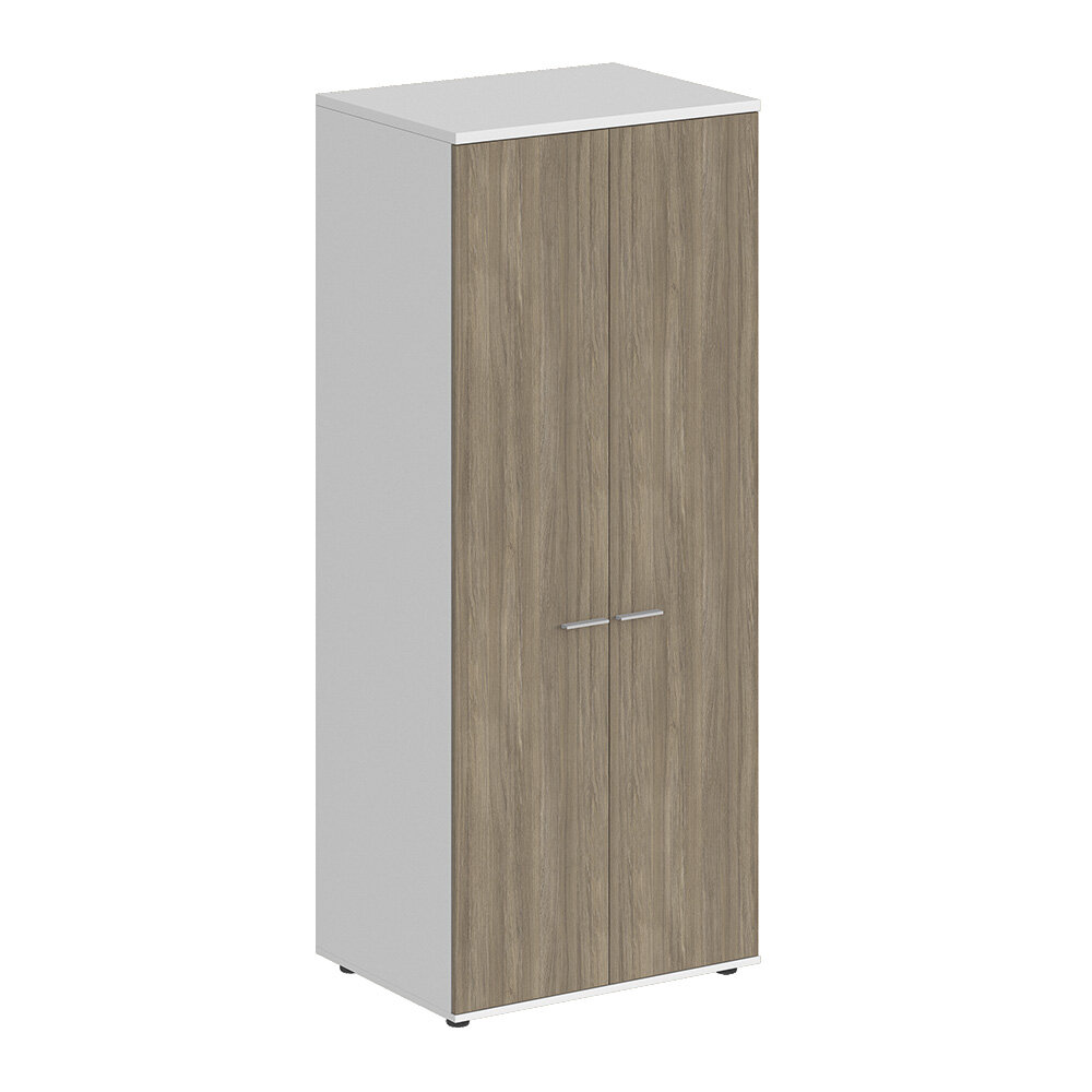 Гардероб широкий высокий SIGMA SG.822. WH. OD Белый снег /Дуб темный з. ст ХДФ 800*600*1955