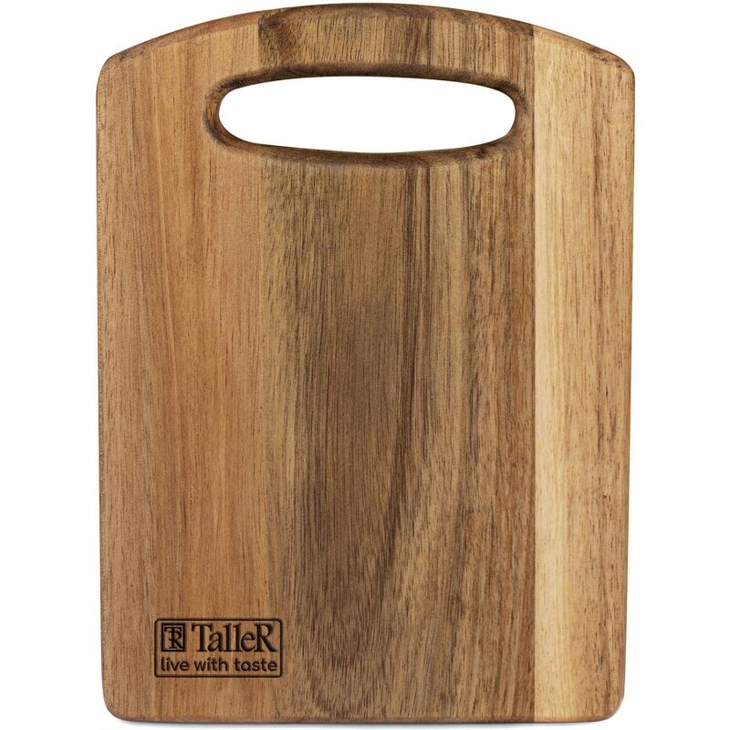 Разделочная доска TalleR акация, 19,8х14,5 см, с ручкой (52222)