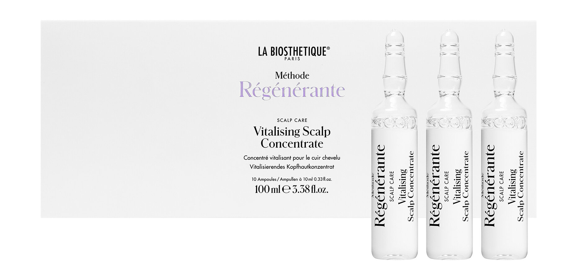 LA BIOSTHETIQUE Vitalising Scalp Concentrate Ампульный концентрат для волос ревитализирующий, 10х10 мл