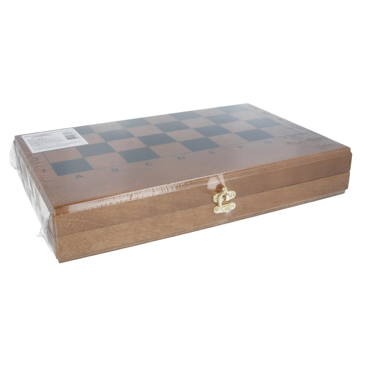 DELFBRICK настольная игра Шахматы-шашки-нарды Аристократ тонированные 30x20 см с фетром