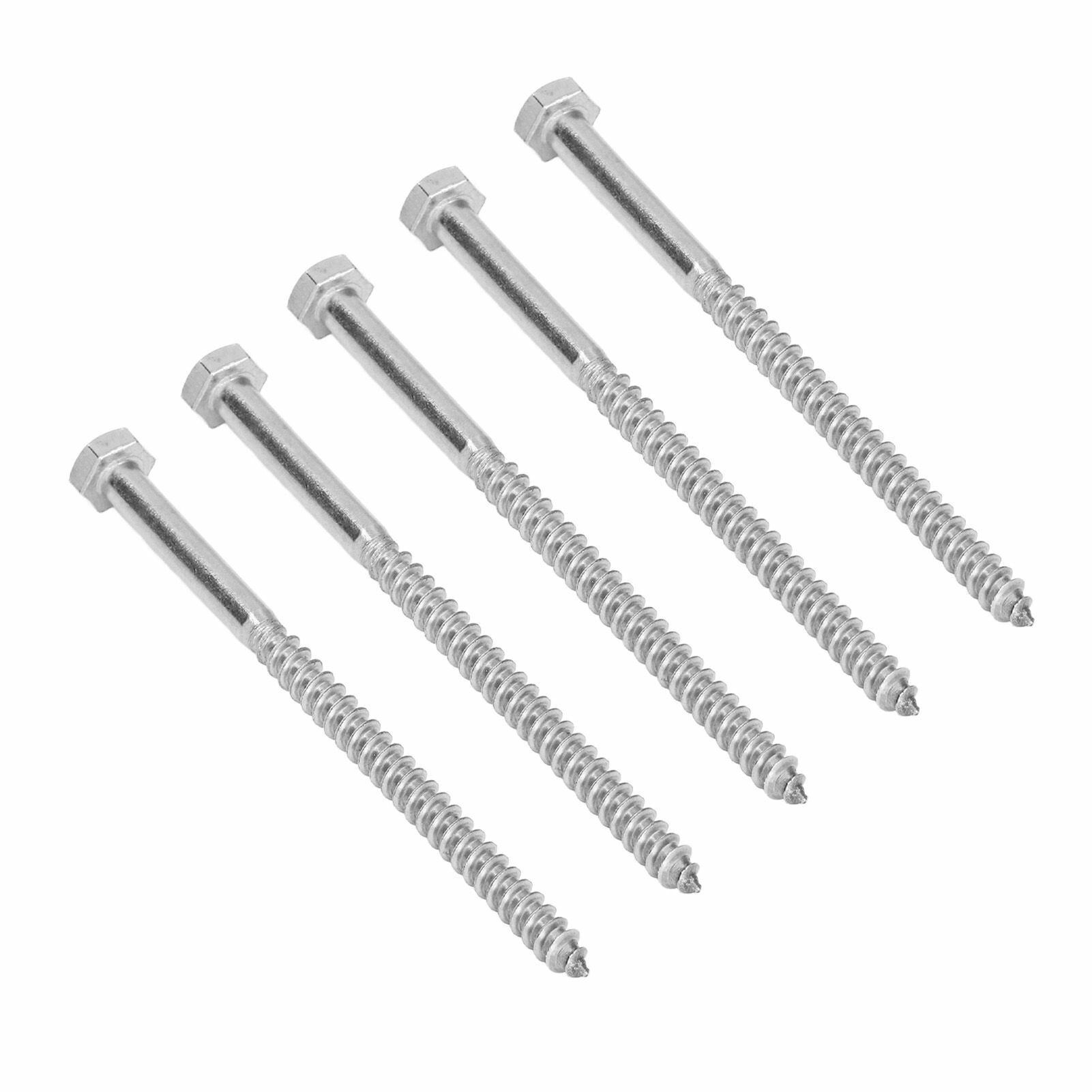 Болт с полурезьбой из нержавеющей стали 304, деревянные винты с шестигранной головкой, саморезы по дереву, винт M6x100 мм