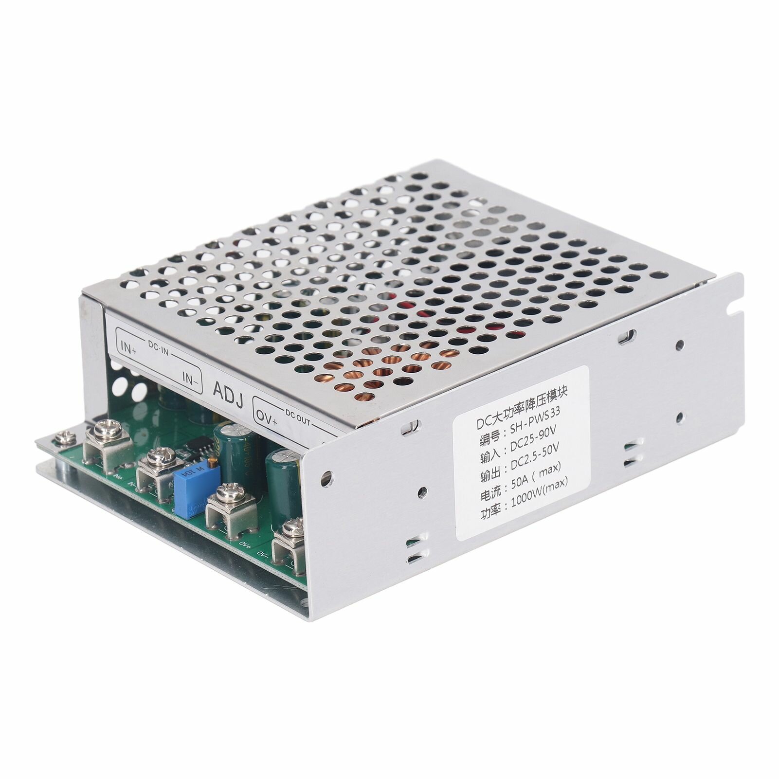 Модуль снижения напряжения от постоянного тока до постоянного тока 50A 1000W DC25-90V Вход DC2.5-50V Выход Настроенный Модуль преобразователя с вентилятором охлаждения
