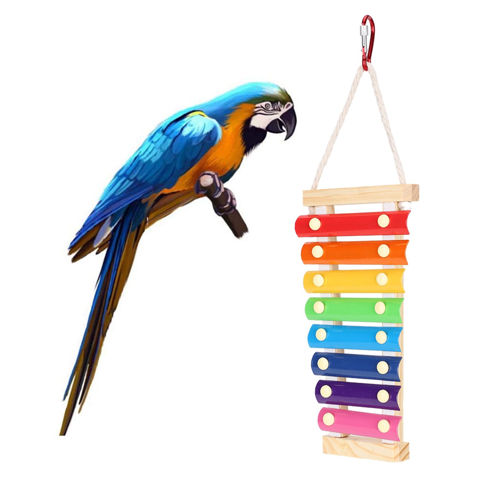Игрушка Для Кур: Прочный Металлический Дизайн Разнообразные Звуки Для Стимуляции - Развлечение И Тренировка Для Птиц Висячая Игрушка Для Активности For Средние И Крупные Попугаи