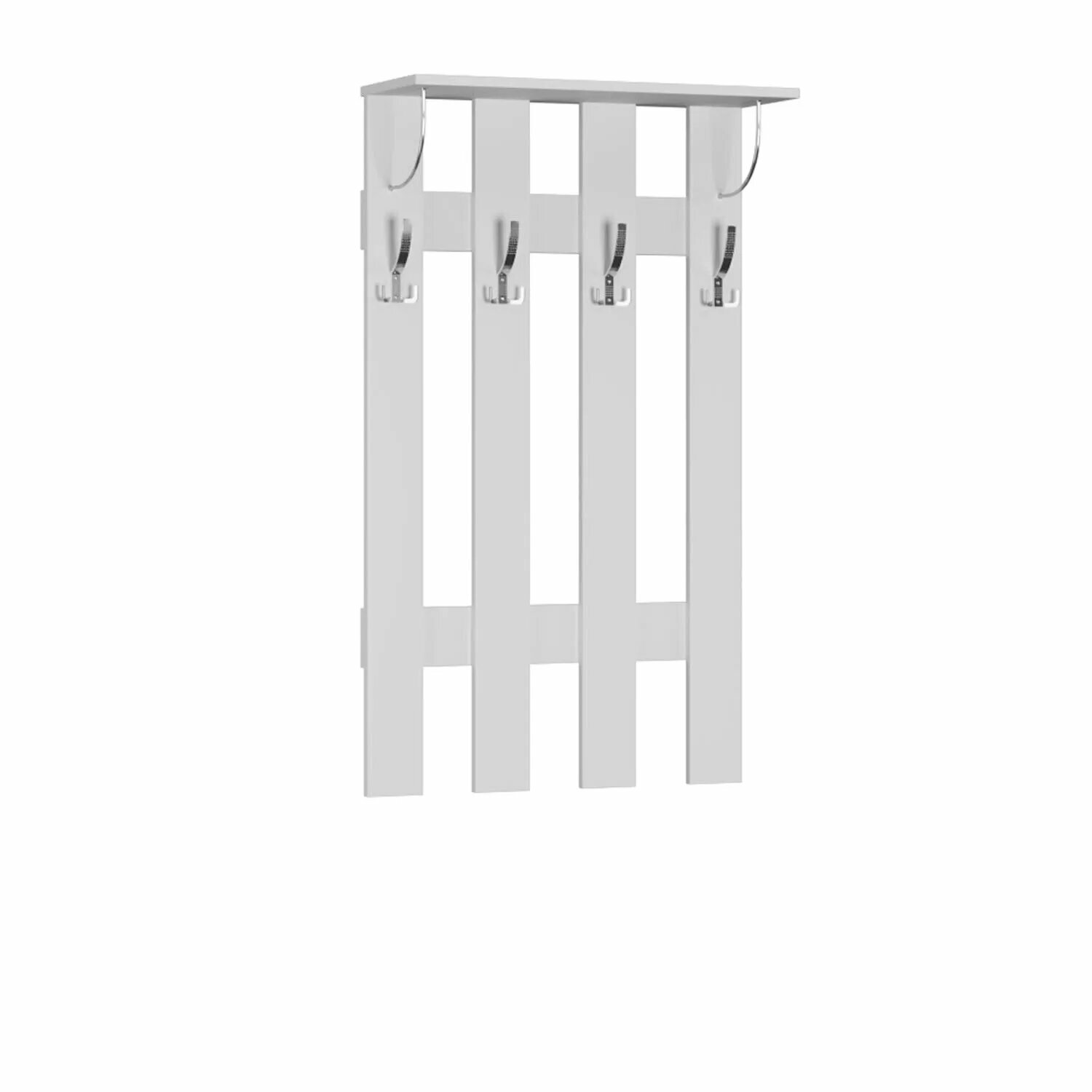 Вешалка настенная ЯПВ-1 «Ямайка», с полкой, белый (700х260х1200)