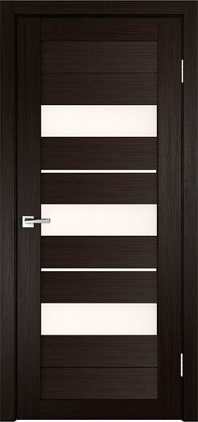 Межкомнатная Дверь Verda Х-7 Венге со Стеклом Сатинат Белый 2000х700мм (Полотно 1шт) / Верда.