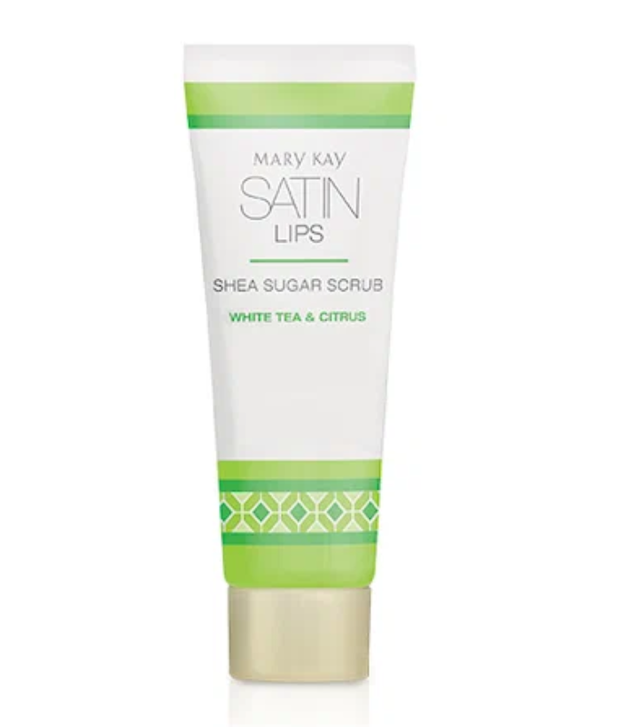 Mary Kay Сахарный скраб для губ с маслом ши Satin Lips «Белый чай и цитрус» 8 г