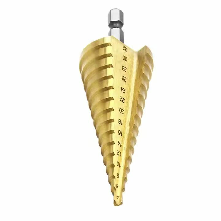 Ступенчатые сверла по металлу 4-32 мм (титановое покрытие)