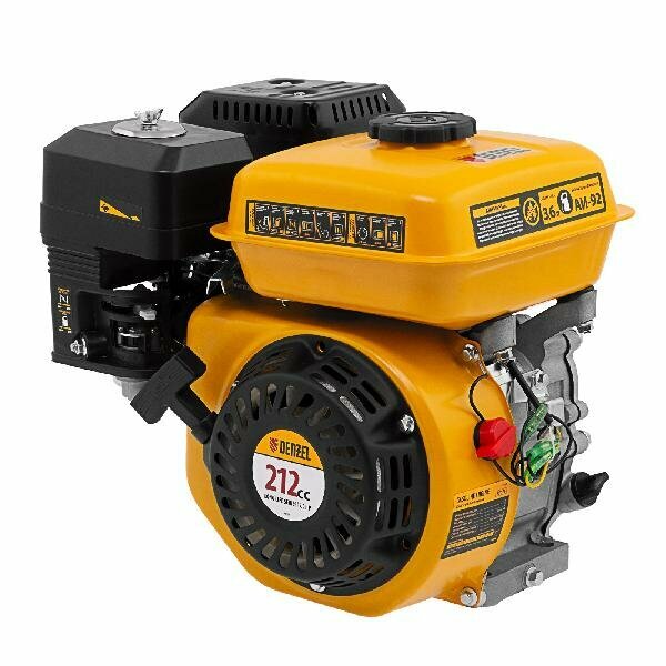 Двигатель бензиновый RX-17K, 7 л. с, 212 см3, горизонтальный вал шпонка 19 мм Denzel