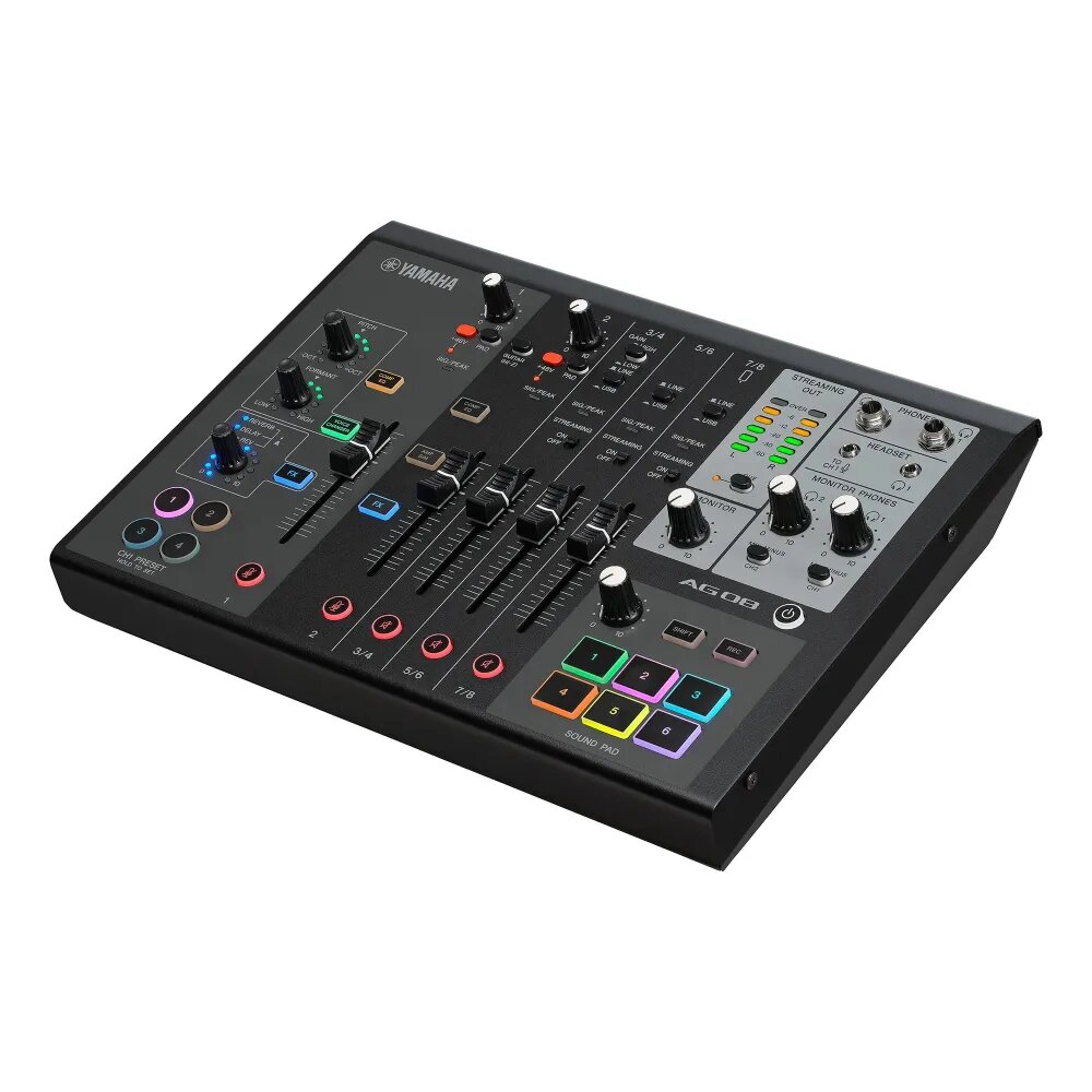 YAMAHA AG08 Black Live Streaming Mixer микшер для стриминга
