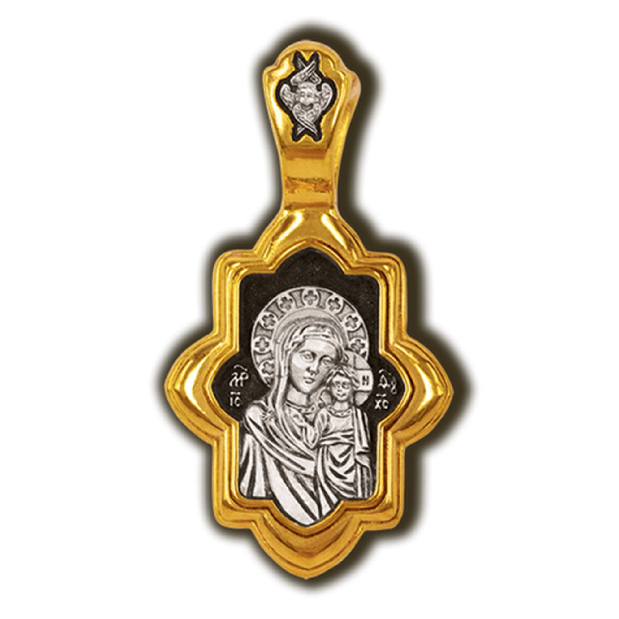 Иконка, серебро, 925 проба, золочение