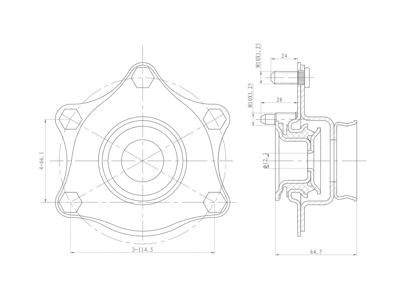 UNIO RMP-13091 (2905102XKZ16A / 51920SWAA01 / 51920T1GE01) опора амортизатора передняя Honda (Хонда) cr-v IIi, iv 07-