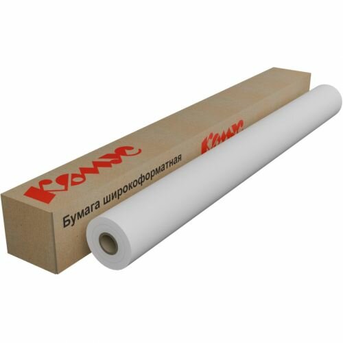 Бумага Комус широкоформатная InkJet 80г 841ммх100м 50,8мм