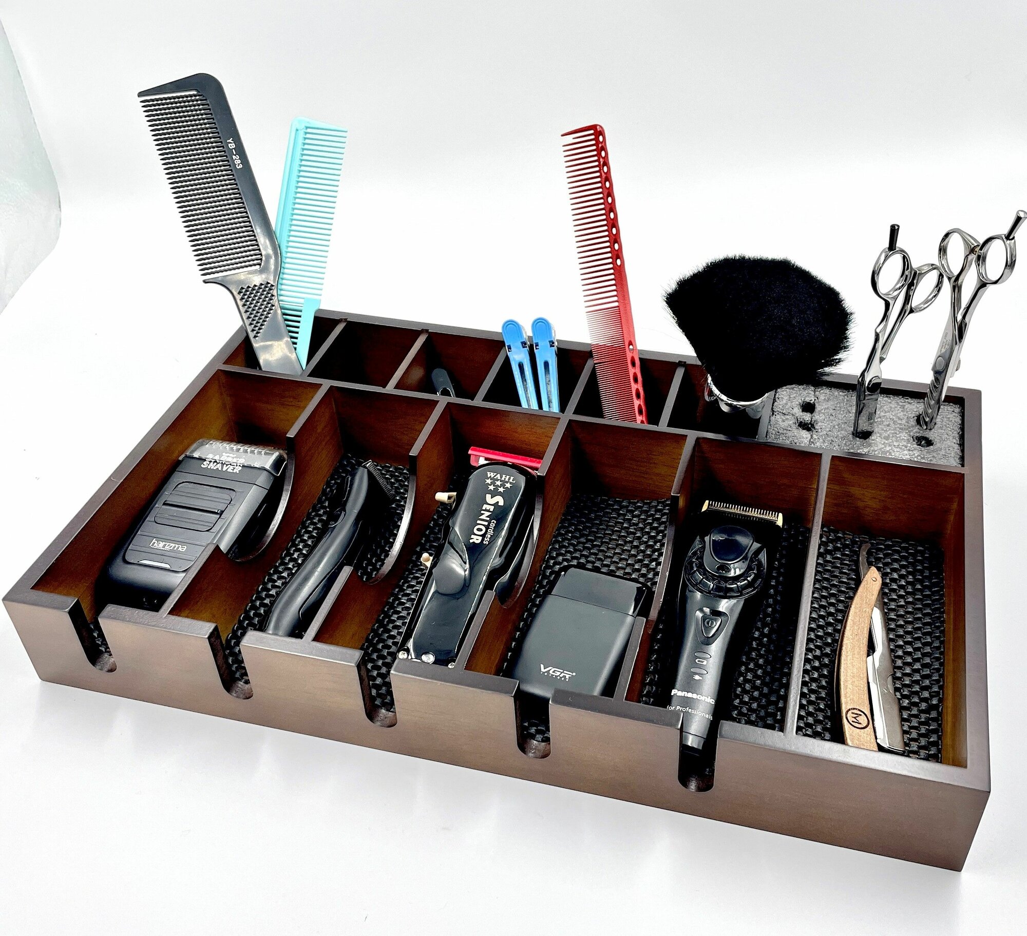 Органайзер парикмахерский. Тимбокс для барбера парикмахера. Подставка расчесок ножниц