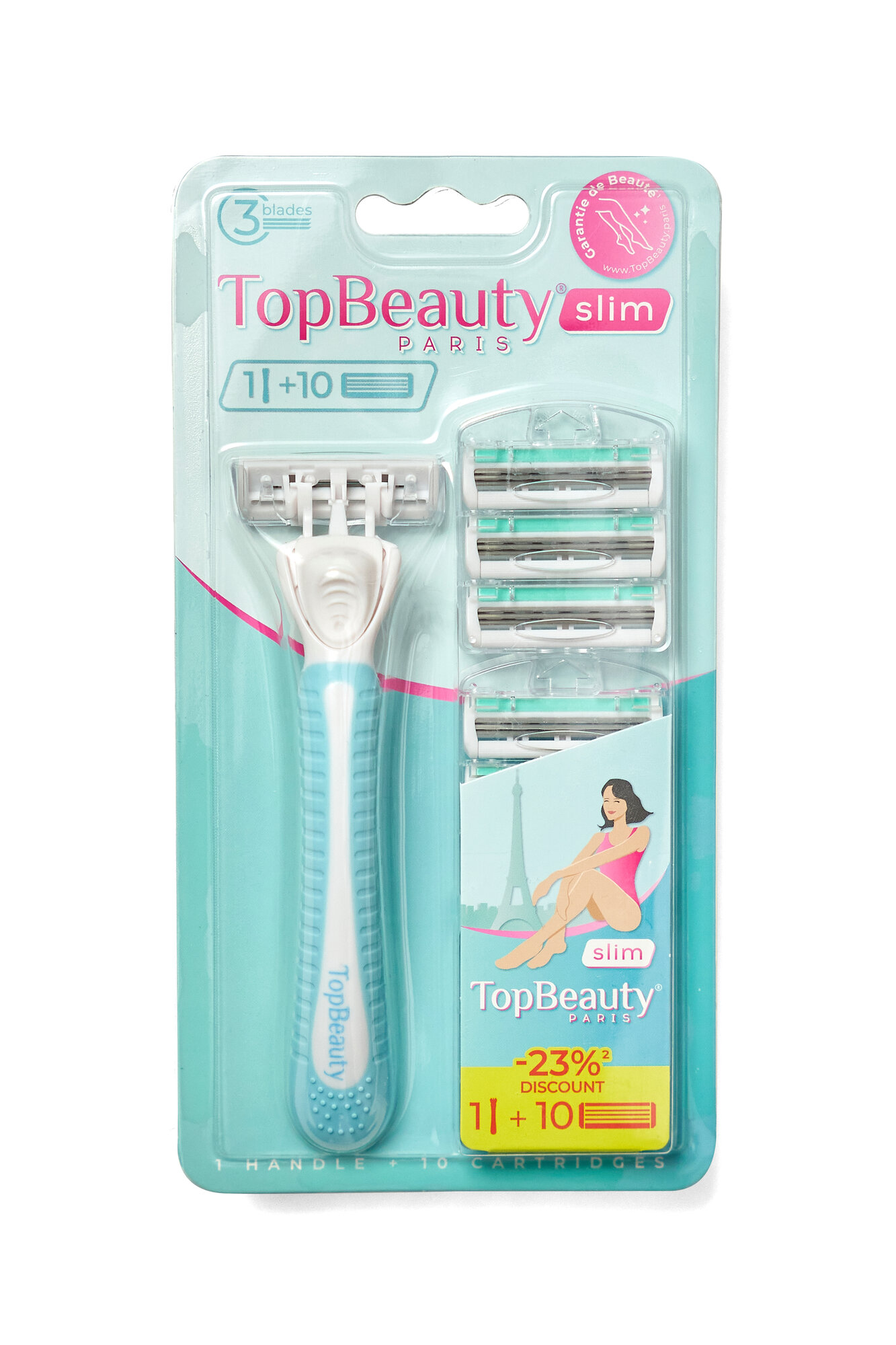Бритва TopBeauty Paris Slim, 10 сменных кассет