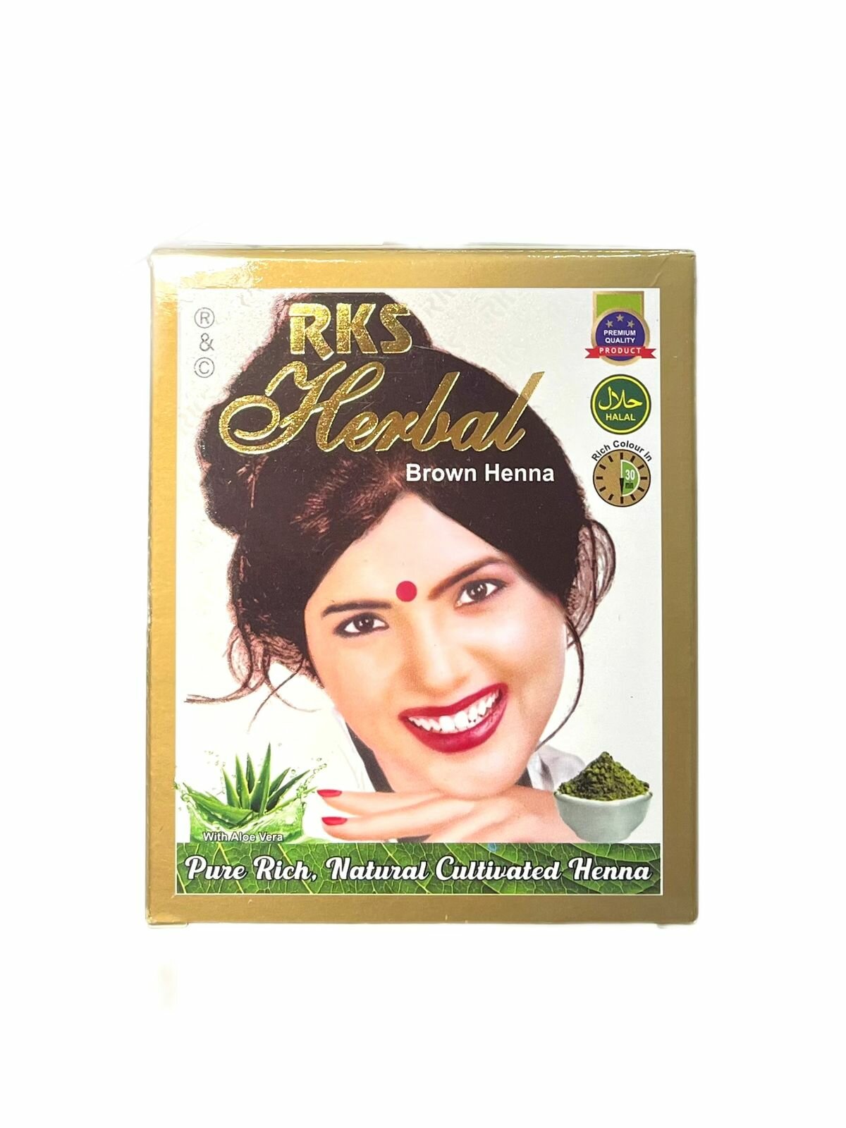 Herbal BROWN Henna, RKS (Индийская хна для волос коричневая), 1 уп. (6 пак. по 10 г.)