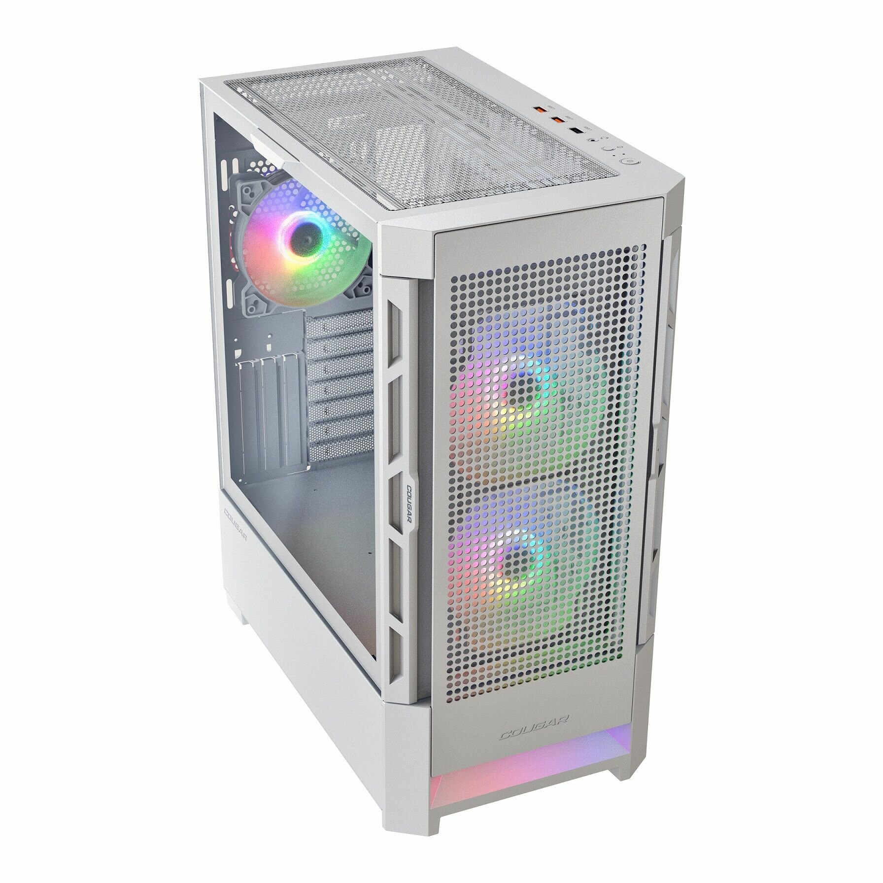 Корпус для компьютера Cougar Airface RGB белый ATX без БП с окном RGB подсветка