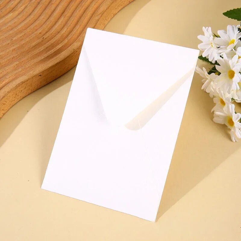 Конверты KAZUO крафт-бумага 16x11 см Белый, 50pcs 16x11cm-WHITE