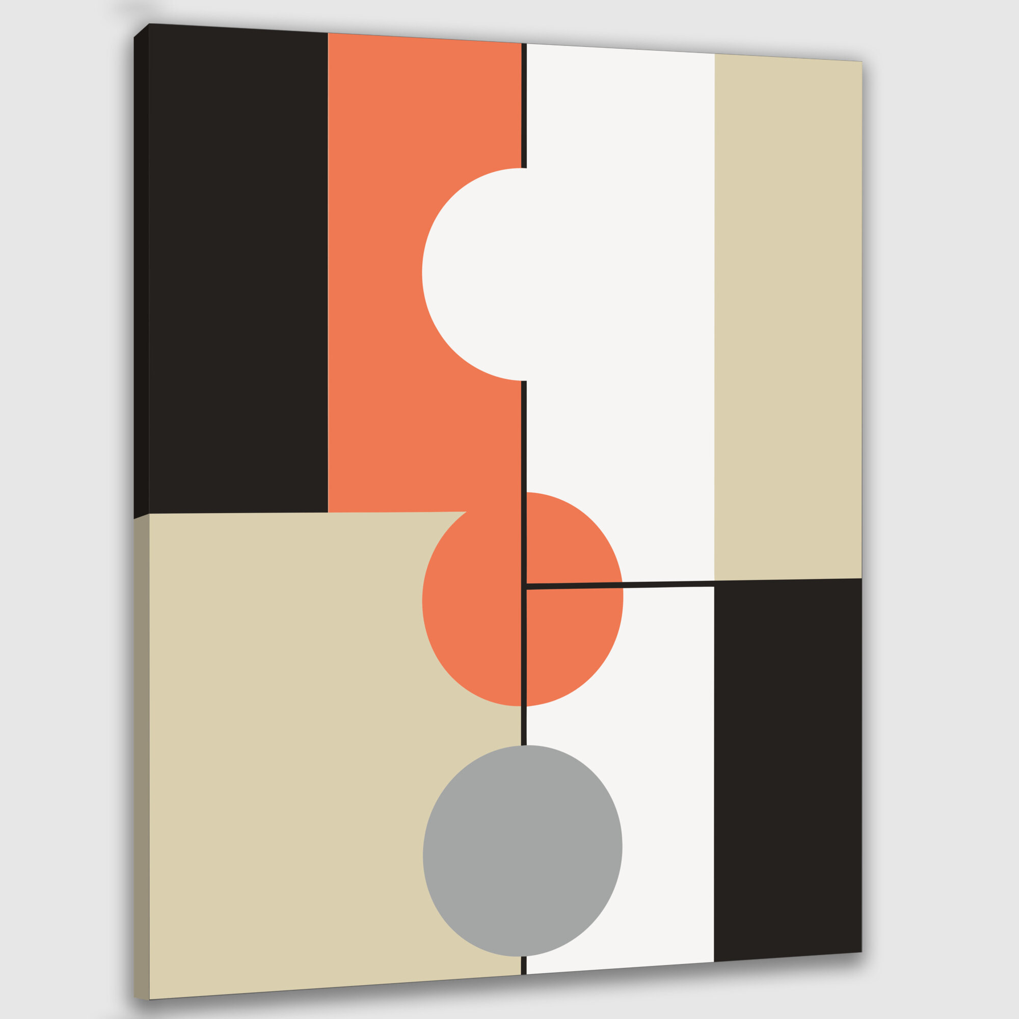 Картина по номерам 40x50 см, минимализм, графический дизайн, геометрические фигуры, ограниченная цветовая пал, простота