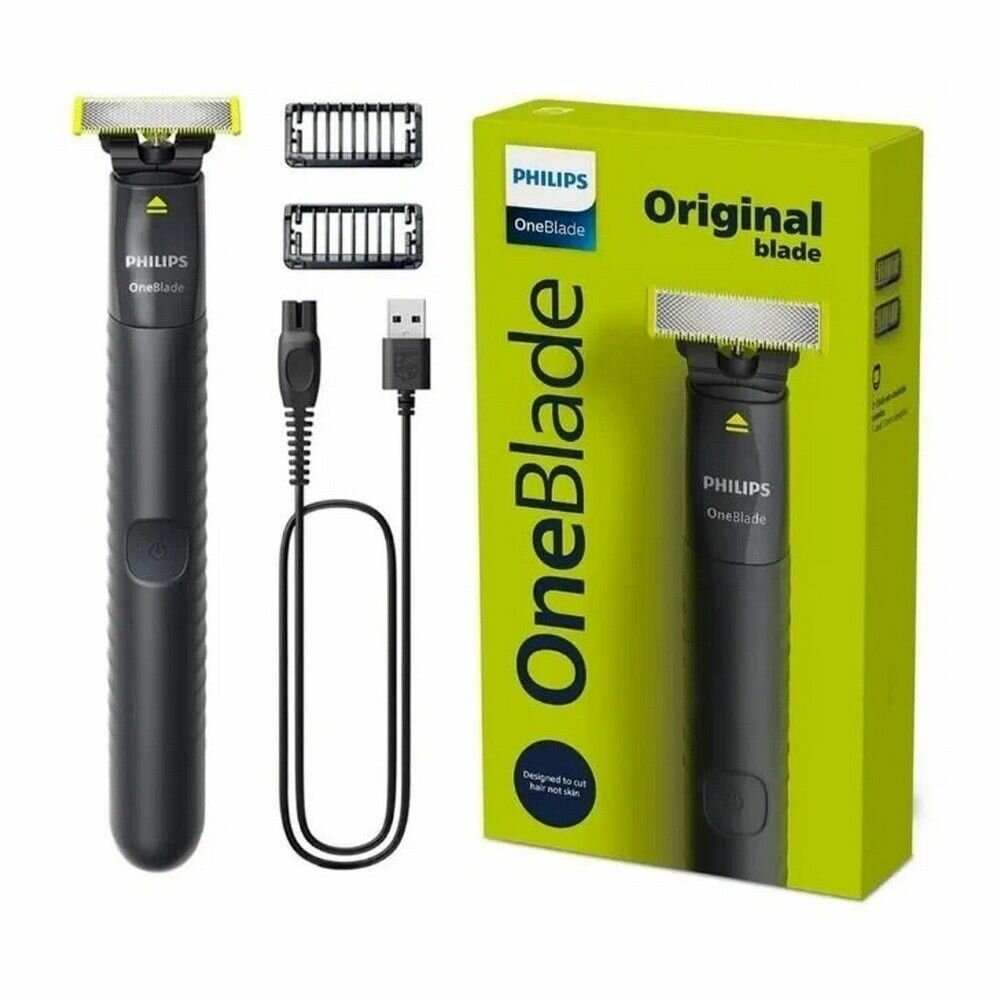 Триммер Philips OneBlade QP1424/10 Black/Green — фото 1