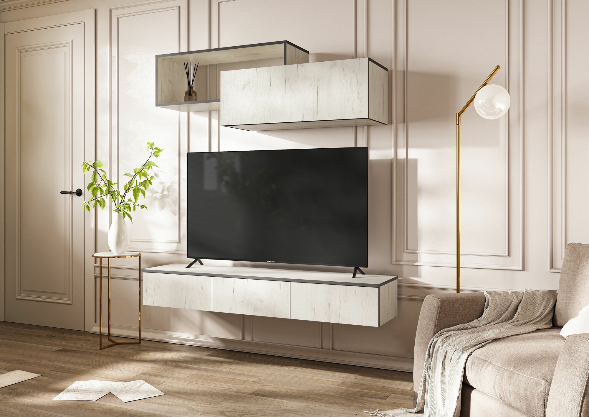 Гостиная Норд Вариант №2 Дуб Крафт Белый