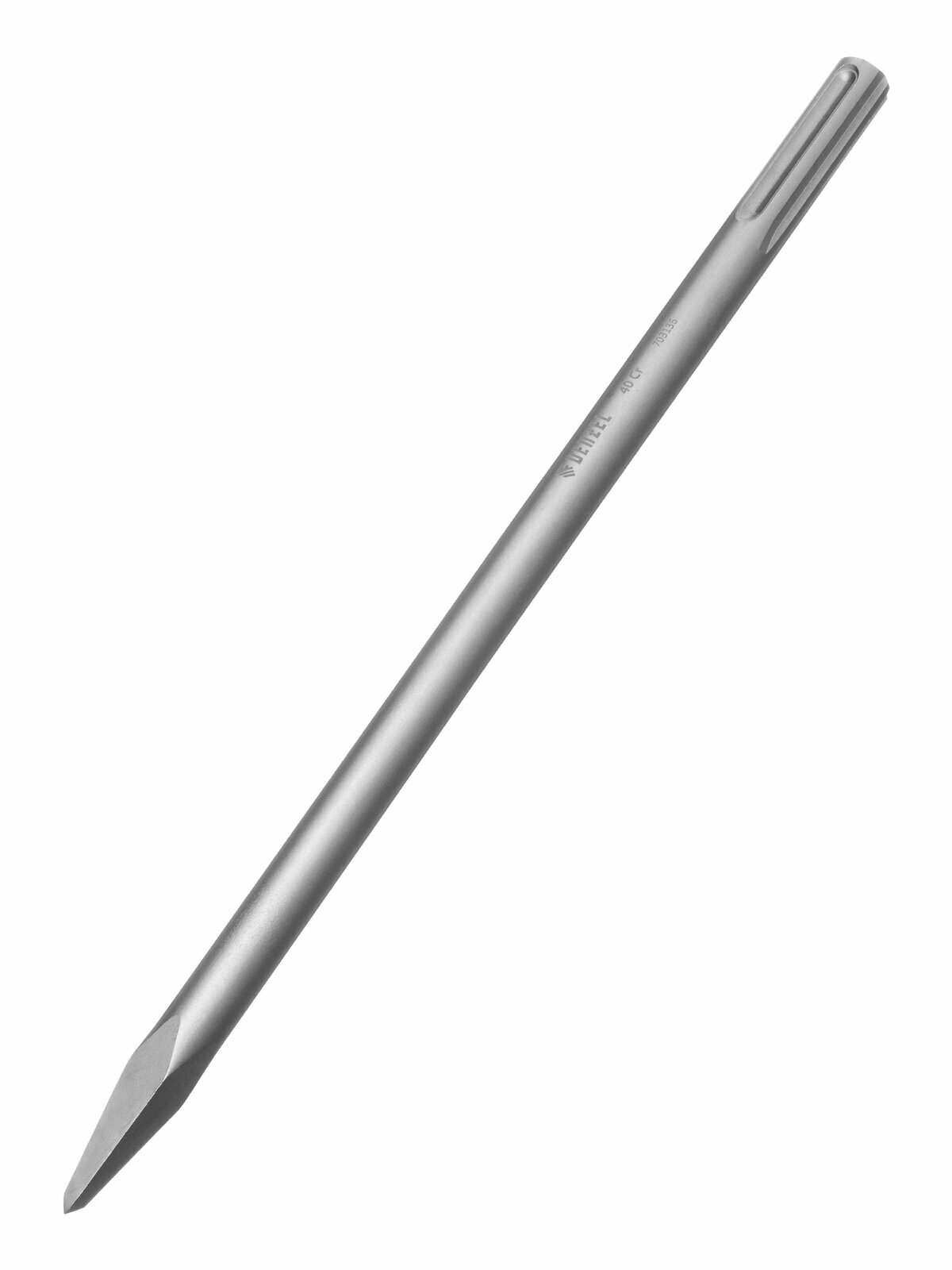 Пика для перфоратора Denzel, 18х400 мм, сталь 40Cr твердостью 52 HRC, хвостовик SDS max, 703136