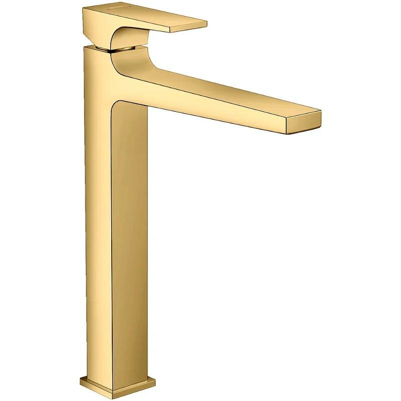 Смеситель для раковины Hansgrohe Metropol 32512990 полированное золото, рычажное управление, латунь