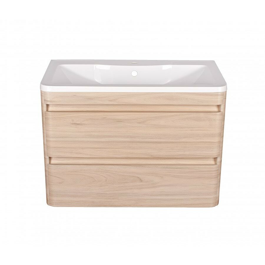 Тумба с раковиной Атлантика 60 Люкс Plus подвесная ясень