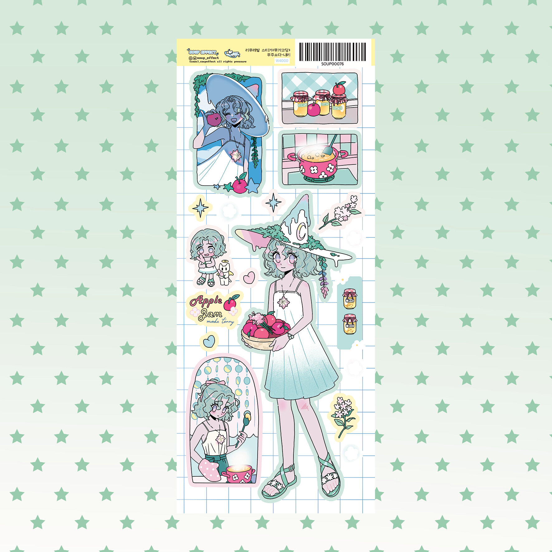 Наклейки "Cute Sweet Cool Girl Character Goka", корейские, водонепроницаемые