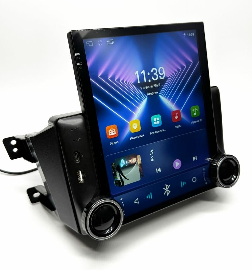 Большая магнитола Tesla Drive One 4/64 с крутилками Geely Emgrand X7 2011-2016