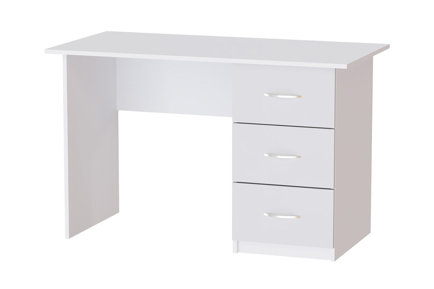 Письменный стол тэкс Сити 120х75,4х60 см, 3 ящика, цвет белый