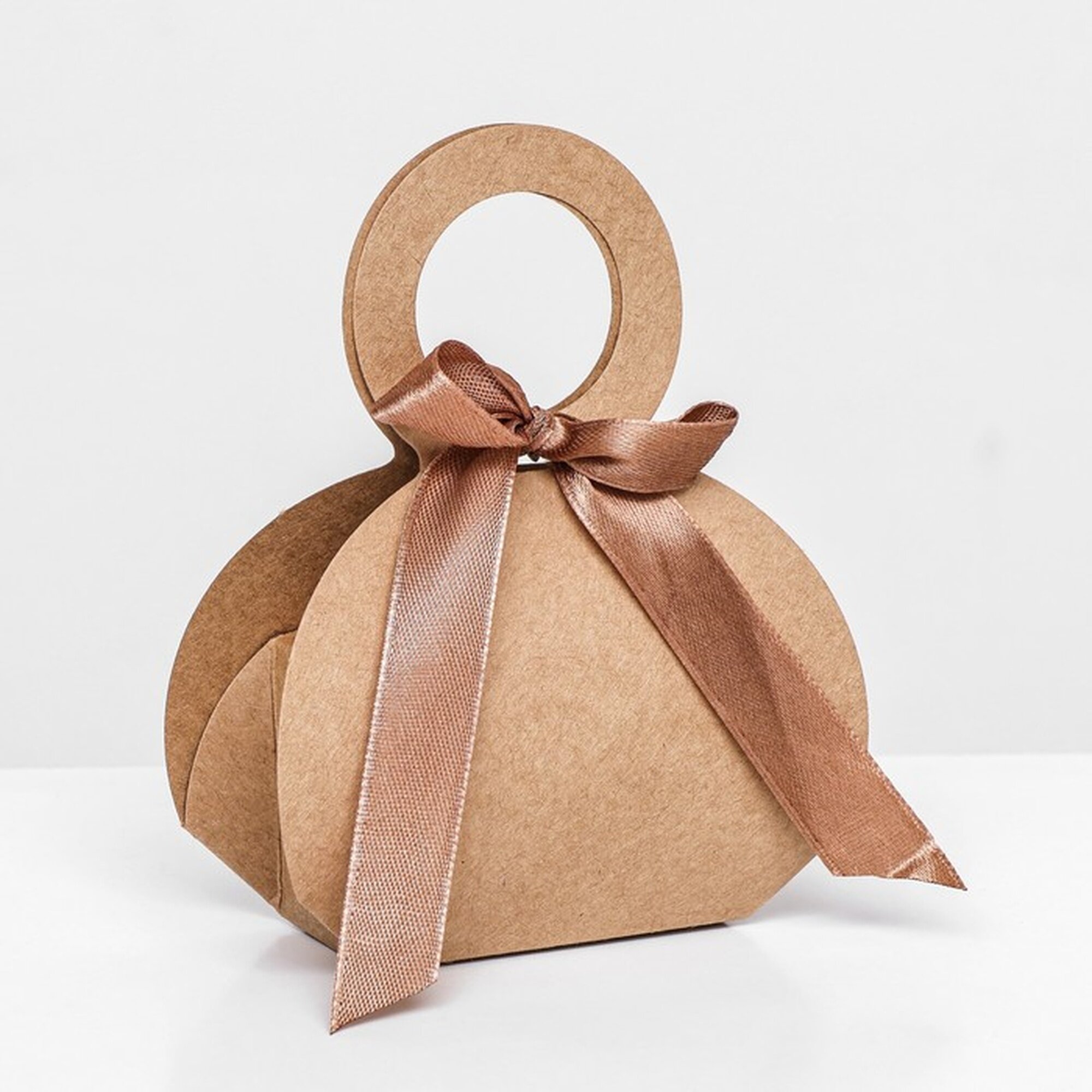 Подарочная коробка Upak Land, складная, 6x8x3 см, с бантом, с ручкой