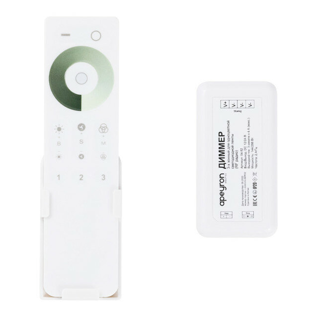 APEYRON 3-х зонный сенсорный пульт управления 12/24В, 144/288Вт, IP20, 3 канала по 4А