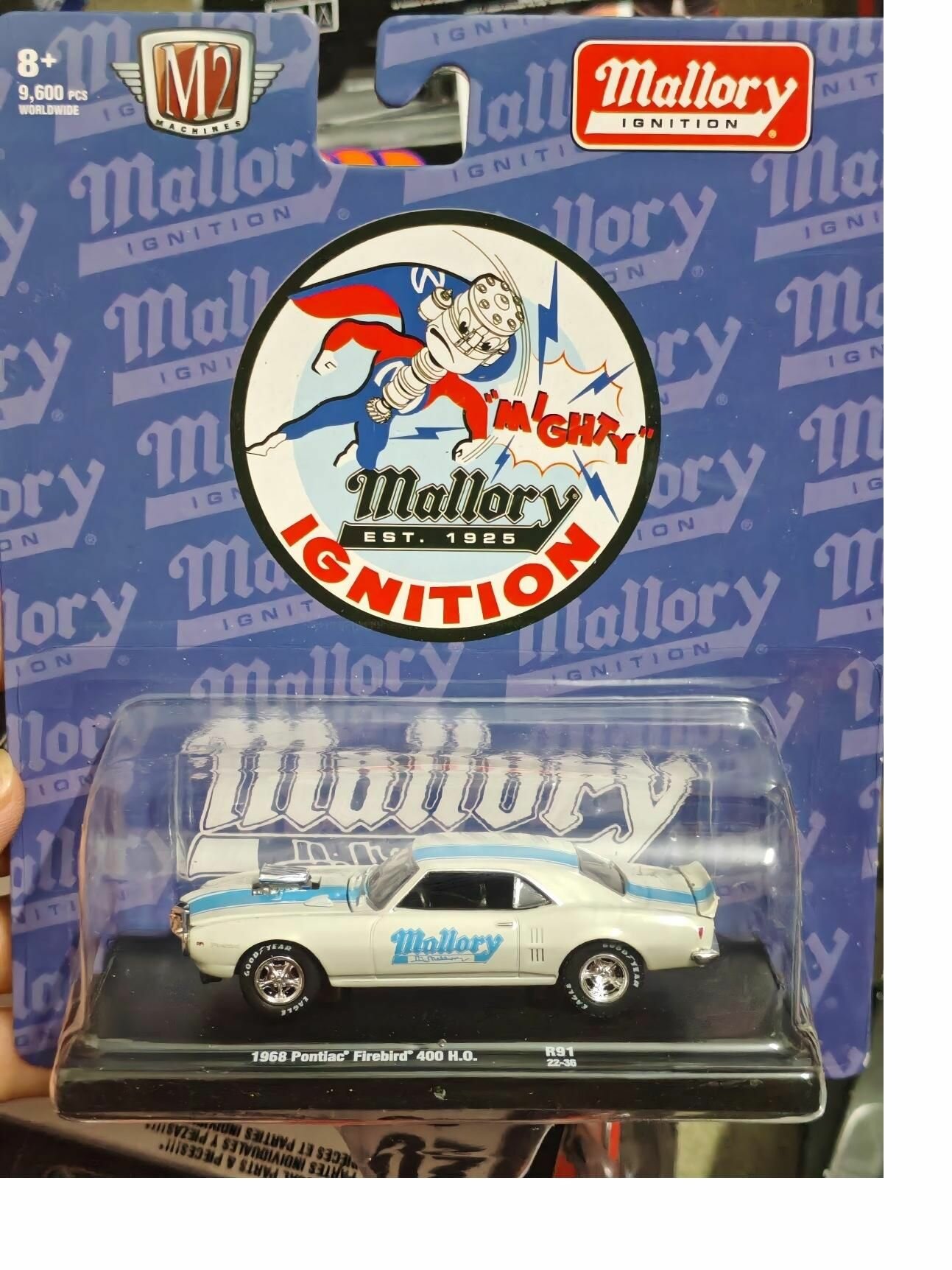 Машинка M2 Machines 1/64 1968 Pontiac Firebird 400 H.O. White Die-cast Alloy Car Model Collection Toy Gift