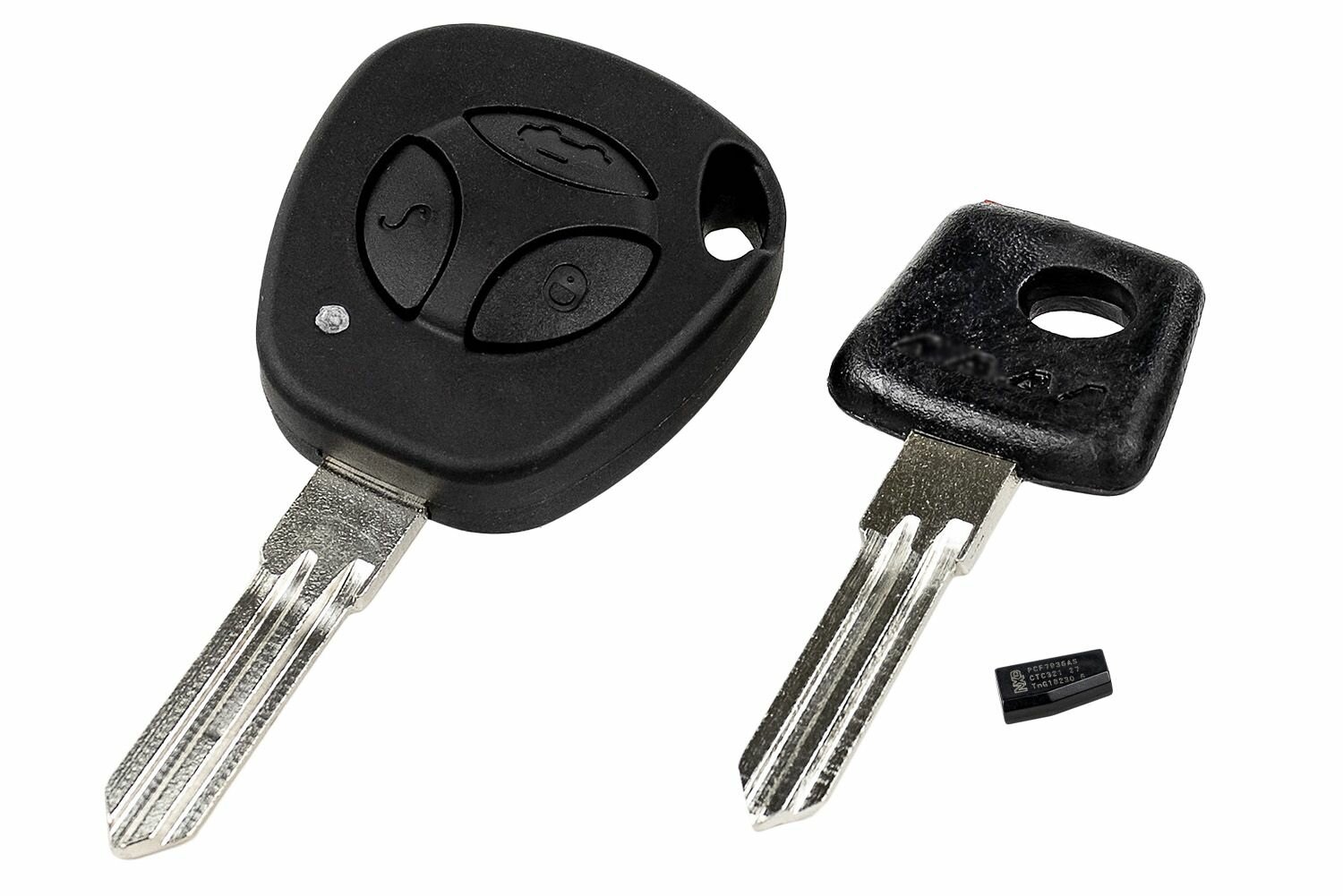 Комплект ключей Норма (пластиковые кнопки) и обучающий с чипом для Лада Приора, Калина1/2, Гранта/FL до 2019 и с 2023, Датсун