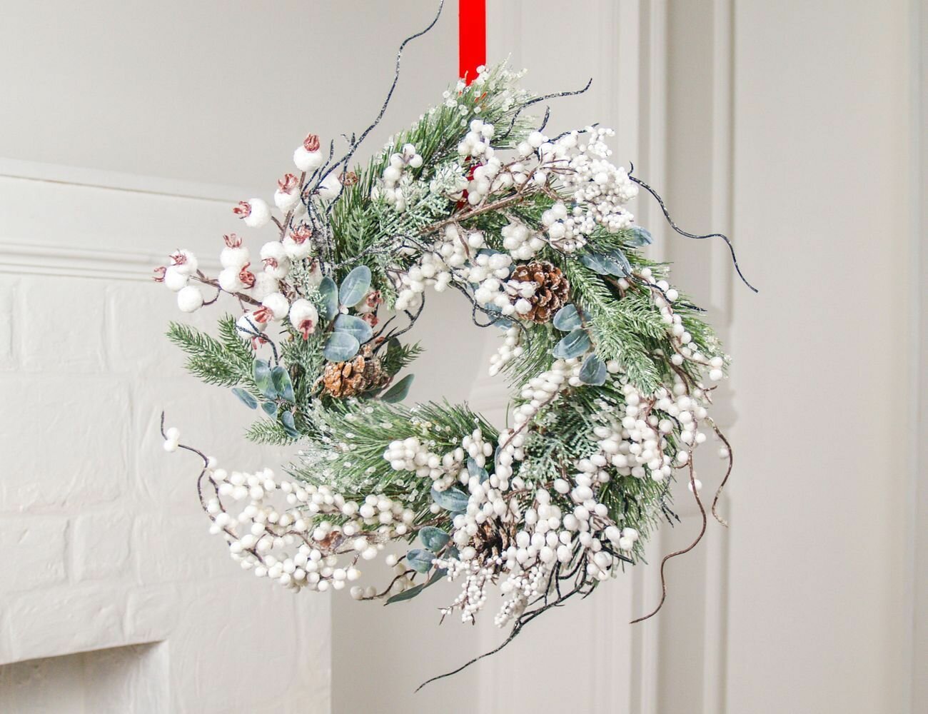 Декоративный венок белый танец, 40 см, Edelman 1047745/84059