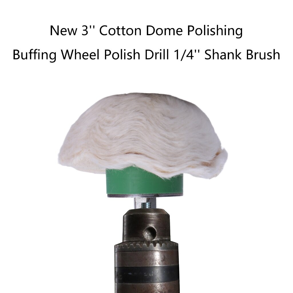 Полировальный круг из хлопка 3 дюйма с шанкой 1/4 дюйма, Белый - 3 дюйма
