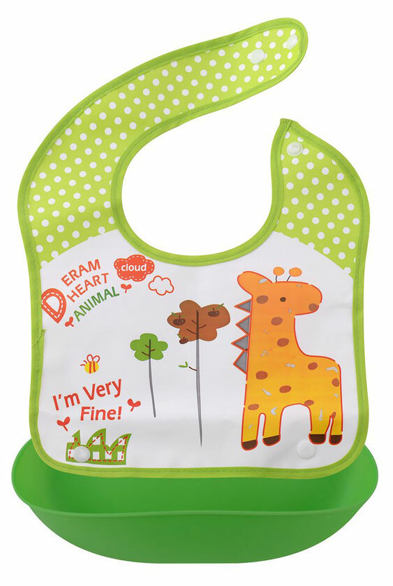 Нагрудник "Бон аппетит", непромокаемый, с карманом, 25 см x 23 см