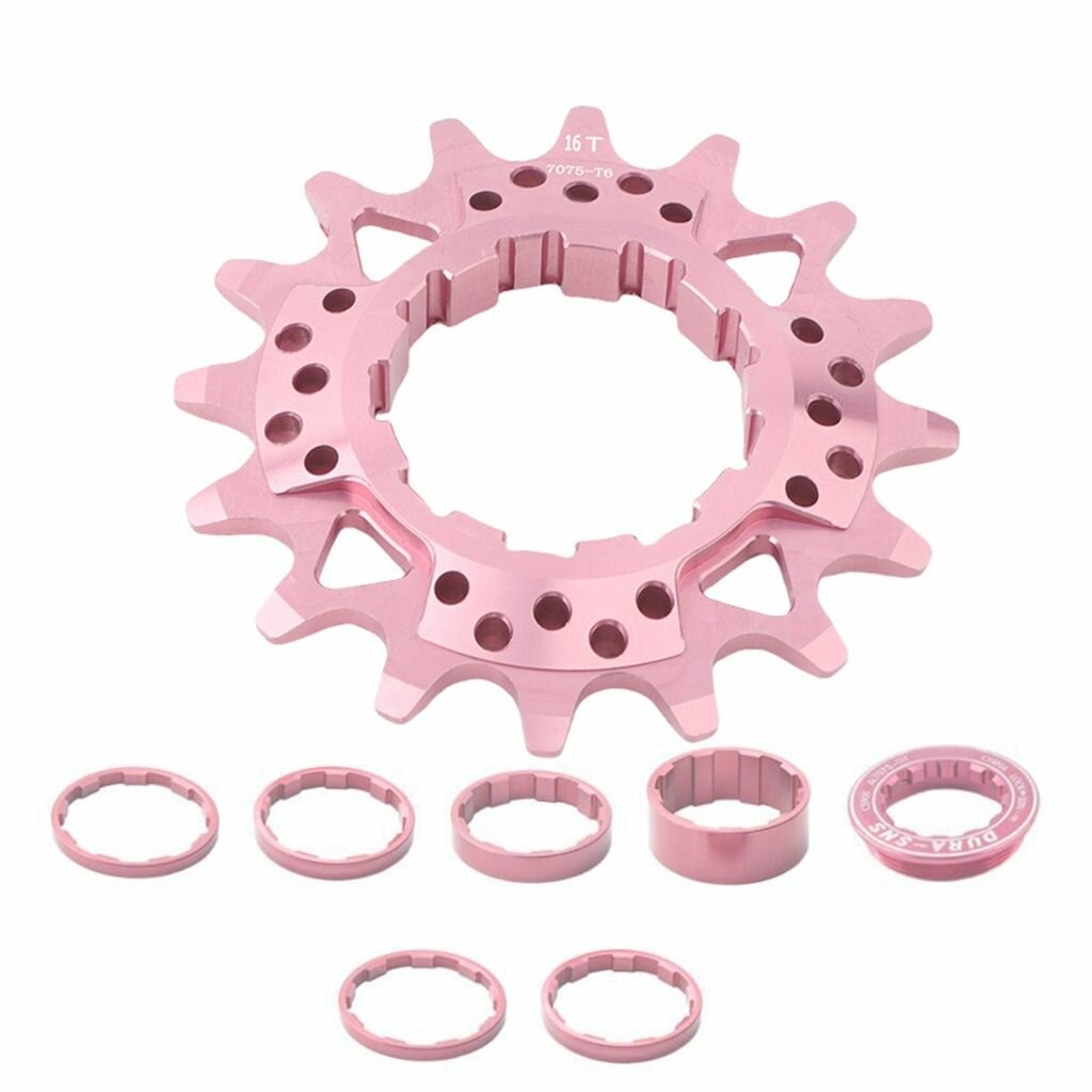 1 комплект Односкоростной маховик для велосипеда с грунтовым склоном-полый ультралегкий порошок цвета шампанского 16T