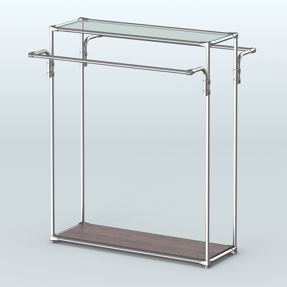 Островная торговая система хром 1200 мм №3, Ясень Анкор темный